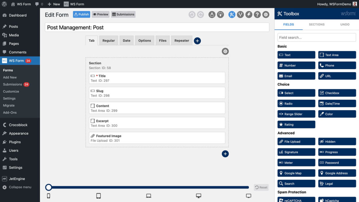 Build a WordPress Form with the JetEngine Plugin - WS Form