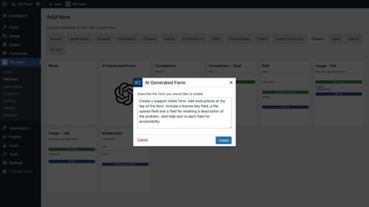 AI Generated Forms for WordPress - WS Form